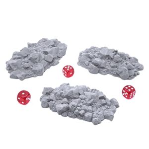 EnderToys Jagged Rocks Scatter by Printable Scenery, 3D Printed Tabletop RPG Scenery and Wargame Terrain 28mm Miniatures