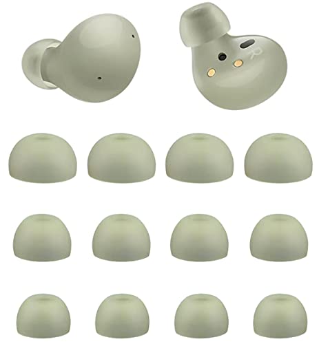 ALXCD Eartips Compatible with Galaxy Buds 2 SM-R177 Earbuds, S/M/L 6 Pairs Soft Silicone Earbuds Tips Eartips Replacement Silicon Tips, Compatible with Galaxy Buds2 Earbuds SM-R177, Olive sml