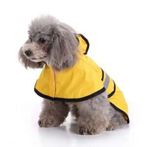 HonpraD Compression Vest for Dogs and Small Large Hooded Raincoat Medium Reflective Dog Raincoat Pet Pet Clothes (Yellow, XXL)