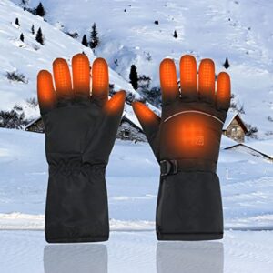 Heated Gloves for Men Women with 2 Lithium Batteries, Rechargeable Electric Heating Gloves for Bicycle, Motorcycle, Mountaineering, Skiing and Other Winter Activities Outdoor to Keep Warm Gloves