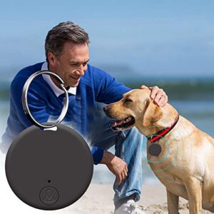 JAMRYSE Portable Tracking Bluetooth 5.0 Mobile Key Tracking with Ring,Smart Anti-Loss Device Waterproof Device Tool Pet Loc_ator Finder Tracker for Pet Cats Dogs Wallet Key,Easy to Use (Black)