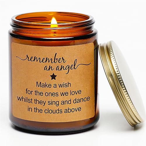 Memorial Gifts, Remember an Angel, Remembrance Gift, Candle for Loss of Loved one - Funeral, Infant Loss, Miscarriage or Pet Loss, Sympathy Gifts, Condolence Candle Gift for Bereavement