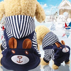 HonpraD Extra Small Dog Sweater Winter Vest Cloth Fashion Dog Cloth Dog Pet Pet Pet Clothes (Blue, S)