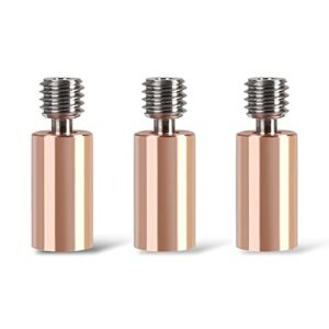 sovol 3 pcs bi-metal heatbreak, upgraded heat break titanium alloy + plated copper bi metal throats for sv06/sv06 plus/sv07