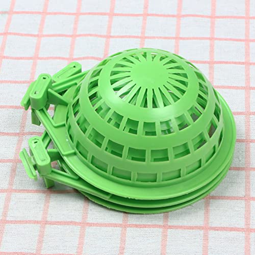 6pcs Plastic Canary Nest-Bird Nest Plastic Hollow Hanging Cage Eggs Hatching Tool Pan Finch Parrot Canary Pigeon Nest Bowl Green