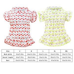 HonpraD Dog Dresses Large Pet Dresses Spring and Summer Pet Clothes Spring Cute Pet Supplies Cotton Dresses Thin Skirt