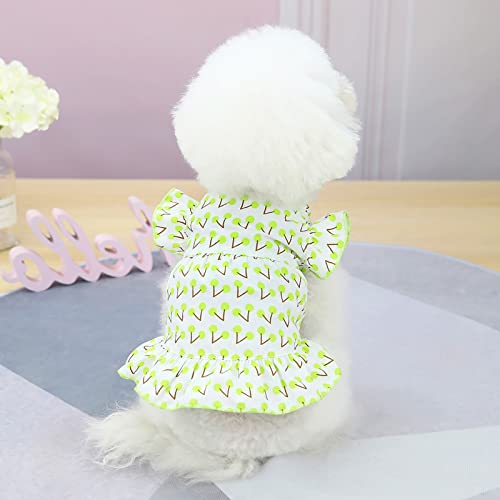 HonpraD Dog Dresses Large Pet Dresses Spring and Summer Pet Clothes Spring Cute Pet Supplies Cotton Dresses Thin Skirt