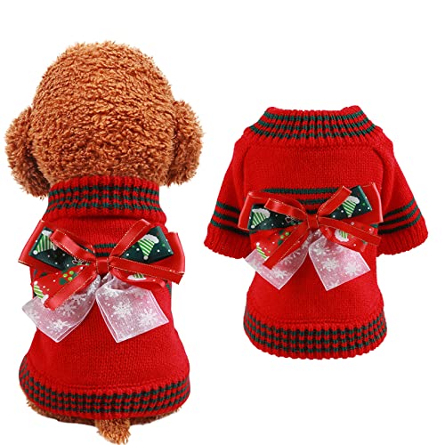 Teacup Dog Clothes 2lbs Pet Christmas Sweater Holiday Puppy Costume Sweater Pet Clothes