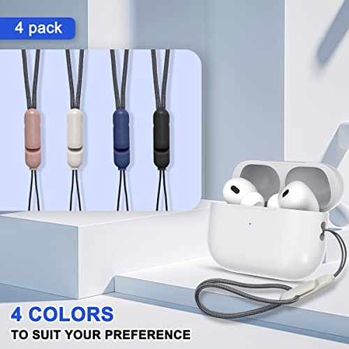 [4Pack] Lanyard for AirPods Pro 2nd Generation,New Wireless Bluetooth Earbuds Protective Case Anti-Lost Lanyard Compatible with AirPods Pro 2nd (2022)