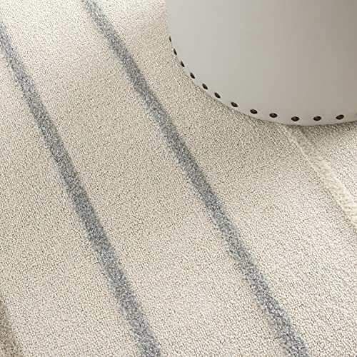 Lillian Lillian August Crescent Aris Modern Striped Area Rug, Beige/Grey/Blue, 5'2"x7'2"