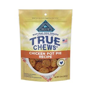 blue buffalo true chews premium natural dog treats, chicken pot pie 12 oz bag