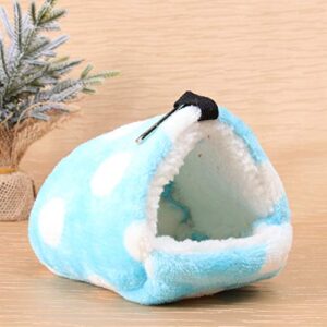 iplusmile 2pcs for Pig Bed Chinchilla Hammock, Xsblue Ferret Beds Plush Blue，Size Animals Blue Be Fleece Hanging Small and Mice Nest Soft - Hideaway Cotton L Bed, Hideout Hideout, Sleeping