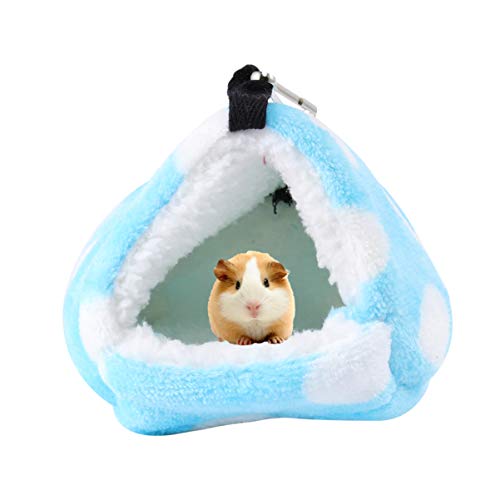 iplusmile 2pcs for Pig Bed Chinchilla Hammock, Xsblue Ferret Beds Plush Blue，Size Animals Blue Be Fleece Hanging Small and Mice Nest Soft - Hideaway Cotton L Bed, Hideout Hideout, Sleeping