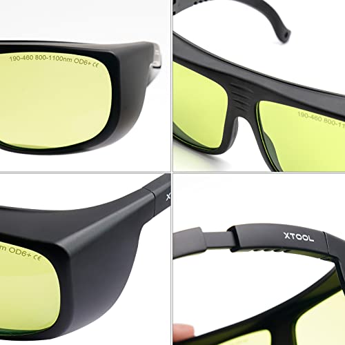 xTool Safety Goggles for Laser 190nm–460nm & 800nm–1100nm, Protect Eyes Effectively, Laser Engraver Accessories