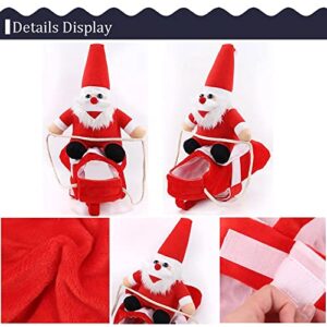 Santa Dog Costume Christmas, Puppy Clothes Santa Claus Riding Pet Outfit Winter Warm Vest Costumes, Pet Cosplay Costumes Party Dressing up Outfit for Small Medium Large Dogs and Cats (Medium)