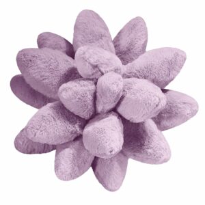 Hanchiweier Succulent Plush Pillow 9.8in Succulents Cactus Throw Pillows Soft Stuffed Green Leaf Shaped Plant Plush Pillow for Home Sofa Bedroom Décor (Purple, 9.8in)