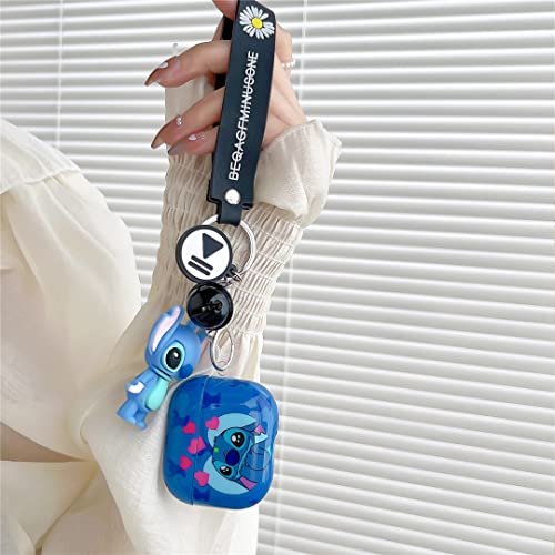 Cute Stitch AirPod 3nd Generation Case, AirPod 3 Personalise Custom, Airpod 3 Case Cover with Keychain/Lanyard, Protective Hard Case Cover Skin for Women Girls Airpod 3 Case [Front LED Visible]