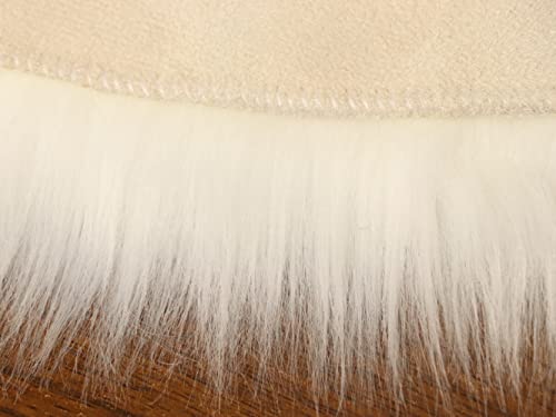 Woolous Cloud Faux Fur Rug - Nursery Fluffy Shaggy Cloud Shape White Rug - Faux Sheepskin Fur Area Rug Carpet - Kids Rug for Cozy Bedroom Decor - Living Room Rug (2 Pack, 2.4x1.8 ft)