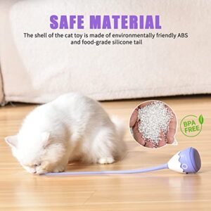 FEECOS Cat Toys, Cat Wand Toy Electronic Silicone PlushTail Toy Automatic Interactive Toy for Indoor Cats, USB Rechargeable Robotic Cat Moving Toys Pet Exercise Toys Kitten Toys