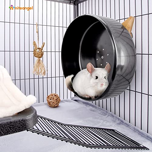 Niteangel Silent Chinchilla Exercise Wheel - 13.8'' Large Activity Running Small Animal Wheel for Chinchilla Degu or Other Similar-Sized Pets