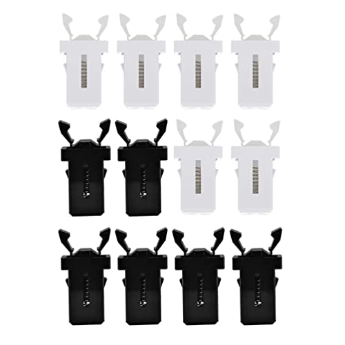 ULTECHNOVO Trash Can Lock 40pcs Garbage Can Switch Buckles Self- Locking Waste Bin Press Switches Replacement Push-Type Switch Lock(Black and White)