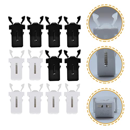 ULTECHNOVO Trash Can Lock 40pcs Garbage Can Switch Buckles Self- Locking Waste Bin Press Switches Replacement Push-Type Switch Lock(Black and White)