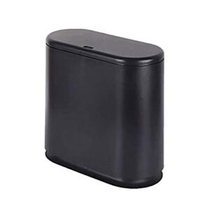 prtty 10 liter black kitchen trash can,2.4 gallon bathroom trash cans with press type lid,rectangular plastic trash can garbage bin wastebasket for living room,kitchen,office,craft room.