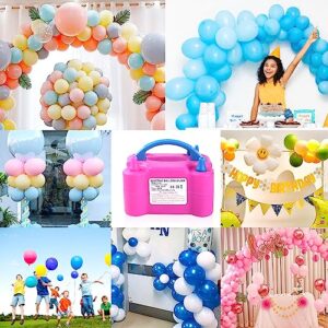 Balloon Pump Electric, 110V 600W Balloon Blower Inflator Dual Nozzle Air Pump Balloons Inflator for Decoration, Party, Sport,Gifts:2 Balloon Tying Tools