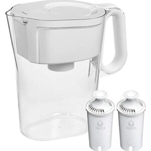 brita large 10 cup water filter pitcher with smart light filter reminder and 2 standard filtes, made without bpa, white (packaging may vary) (1512822)