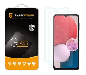 supershieldz (2 pack) designed for samsung galaxy a14 5g tempered glass screen protector, anti scratch, bubble free