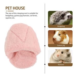 iplusmile Cozy Small Sleeping Pet Rat Cotton Squirrel for Nests: Plush Houses Household Sugar Cute Hideout Cage Supple Hedgehog Home Chinchilla Warm Pig Winter Guinea Sofas Hut Gilder