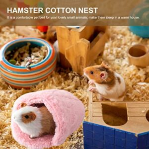 iplusmile Cozy Small Sleeping Pet Rat Cotton Squirrel for Nests: Plush Houses Household Sugar Cute Hideout Cage Supple Hedgehog Home Chinchilla Warm Pig Winter Guinea Sofas Hut Gilder