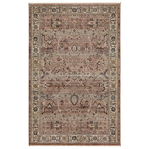 Mohawk Home Hertford Traditional Ornamental Beige 1' 11" x 3' Area Rug Perfect for Living Room, Dining Room, Office