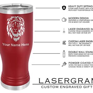 LaserGram 20oz Vacuum Insulated Pilsner Mug, Basketball Coach, Personalized Engraving Included (Maroon)