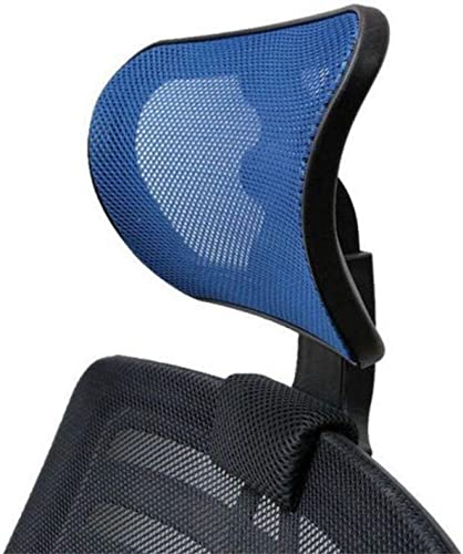 Chair Headrest Pillow Attachment Office Chair Mesh Head Rest Black Mesh Nylon Frame Head Support Cushion Clip Universal Adjustable Angle Head Elastic Pillow,Headrest Only (Blue, 2.6 Fixing Clips)