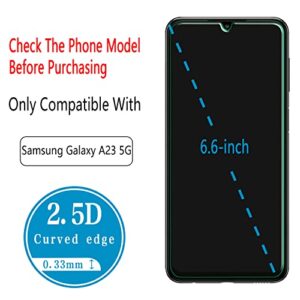 Bencuku by HPTech (2 Pack) Designed For Samsung Galaxy A23 / Galaxy A23 5G Tempered Glass Screen Protector, Anti Scratch, Bubble Free, Case Friendly