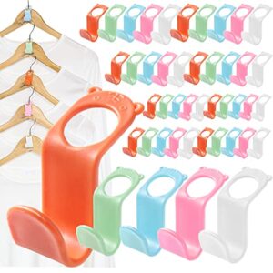 slmt clothes hanger connector hooks 50pcs space saving hanger extender hooks closet organizer for plastic hangers velvet hangers wooden hangers wire hangers heavy duty hangers