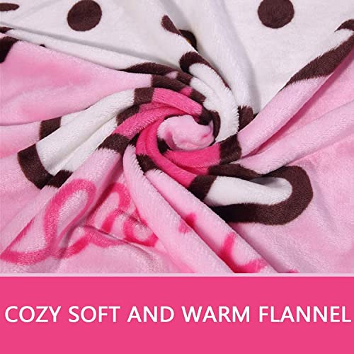 Bilibunny Pink Unicorn Blanket for Girls&Boys Kids Toddler Baby, Soft Warm Flannel Cozy Fuzzy Fluffy Plush Fleece Throw Blanket for Couch Sofa Bed Travel Camping & Gift for Birthday Party Mothers Day