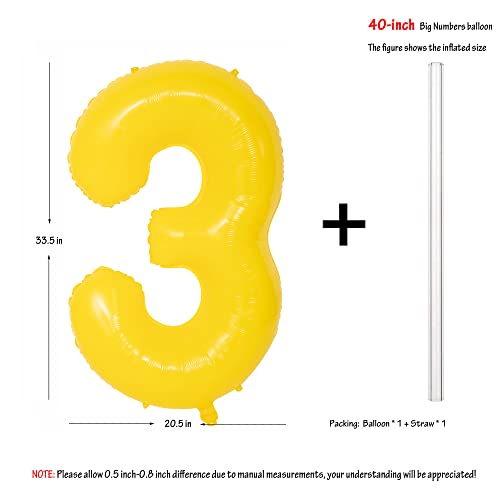 40 In yellow graffiti Number Balloons Helium Foil Mylar Balloon Birthday Party banquet Decoration Digital 3