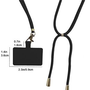 Universal Cell Phone Lanyards with Adjustable Detachable Nylon Neck Crossbody Lanyard and Safety Pads for Most Smartphones(White)