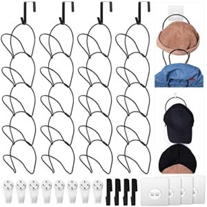 kenning 20 pcs hat rack hanger holder organizer and hooks, closet hanging hat storage rack, over door wall mounted cap holder