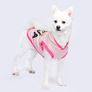 Dog Vest Fleece Autumn Pet Clothing Sleeveless and Lightweight Dog Sweater Hooded Winter Clothes Pet Clothes Dog Christmas Sweaters for Large Dogs Girl (Pink, L)