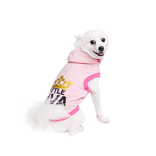 Dog Vest Fleece Autumn Pet Clothing Sleeveless and Lightweight Dog Sweater Hooded Winter Clothes Pet Clothes Dog Christmas Sweaters for Large Dogs Girl (Pink, L)