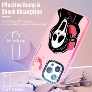 Toycamp for iPhone 13 Case with Ring Kickstand, Cute Design for Women Girls Girly Boys Teens Skeleton Skull Cartoon Print Case Cover for iPhone 13 (6.1 inch)