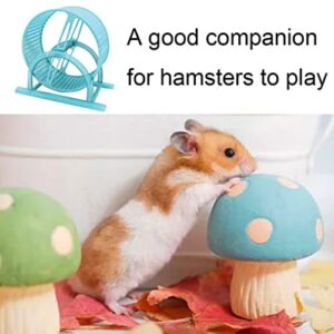 Hamster Running Exercise Wheel, Pet Quiet Running Rotating Exercise Wheel Toy Rodent Hamster Guinea Pig Chinchilla Large Wire Cage Easy to Attach to Small Animals (Blue)