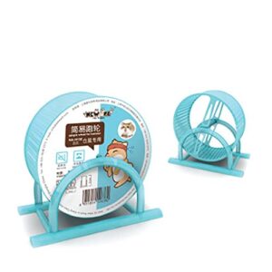 Hamster Running Exercise Wheel, Pet Quiet Running Rotating Exercise Wheel Toy Rodent Hamster Guinea Pig Chinchilla Large Wire Cage Easy to Attach to Small Animals (Blue)