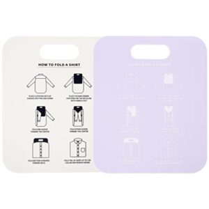 zerodeko clothes folding board 2pcs laundry folding boards, shirts clothes folder t-shirt garment stacking board plastic clothes folder for t-shirts, sweaters, clothing folding board