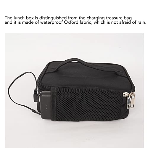 GOWENIC Portable Oven, Mini Portable Oven Food Warmer Microwave Heated Lunch Box Lunch Bag USB Charging, Aluminum Film Liner, 2 Heating Methods, for Office Travel Home Kitchen