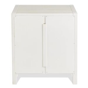 Camaflexi Hampton Solid Wood Nightstand, Coastal White