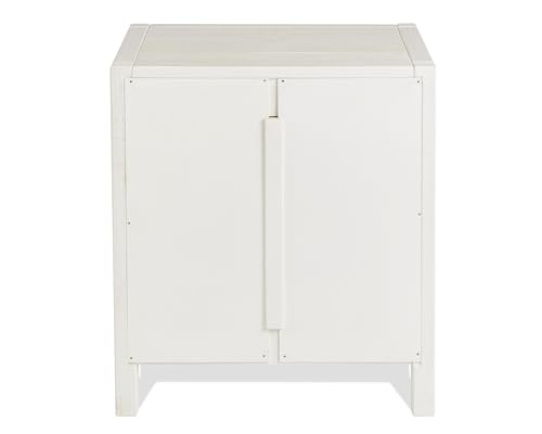 Camaflexi Hampton Solid Wood Nightstand, Coastal White